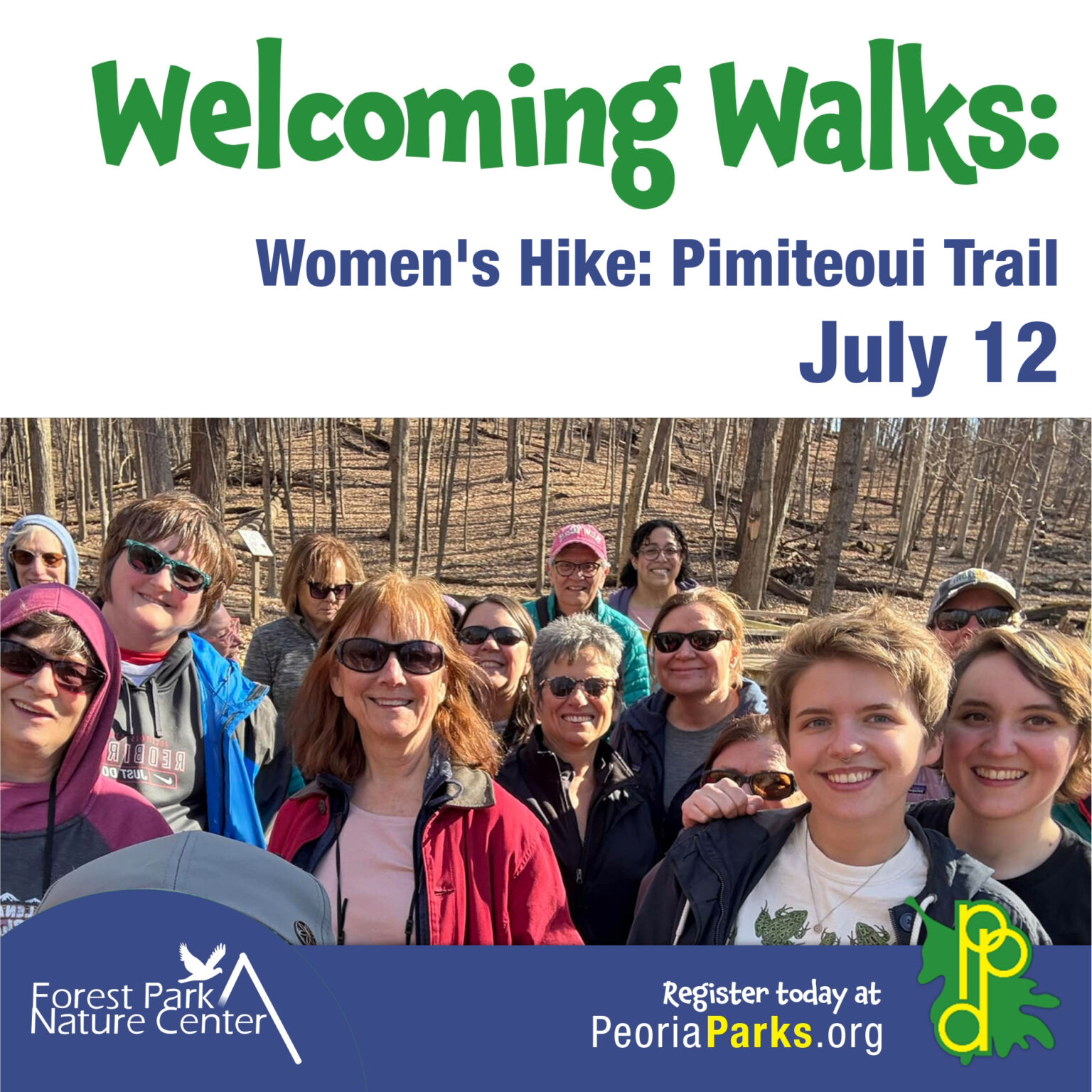 Welcoming Walks: Women’s Hike: Pimiteoui Trail - Peoria Park District